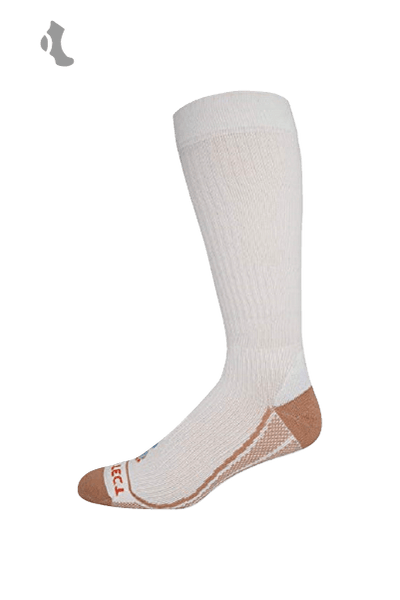 White Over The Calf Copper Compression Socks - Pro-Tect Copper Socks
